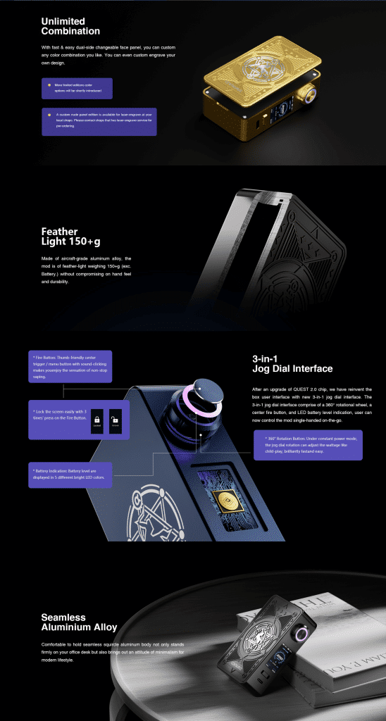 Lost Vape Centaurus M200 Box Mod Galaxy Black - VaperBG.com