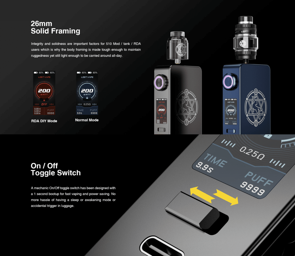 Lost Vape Centaurus M200 Box Mod Galaxy Black - VaperBG.com