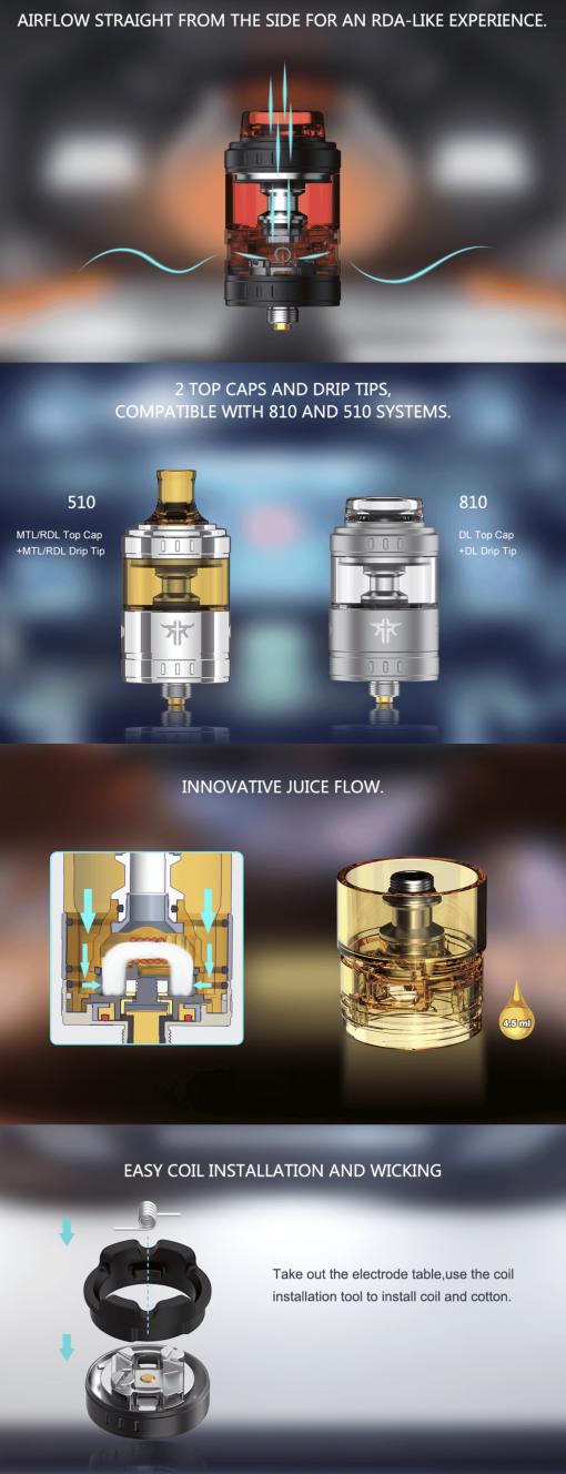 Vandy Vape Requiem RTA by El Mono Vapeador Silver - VaperBG.com