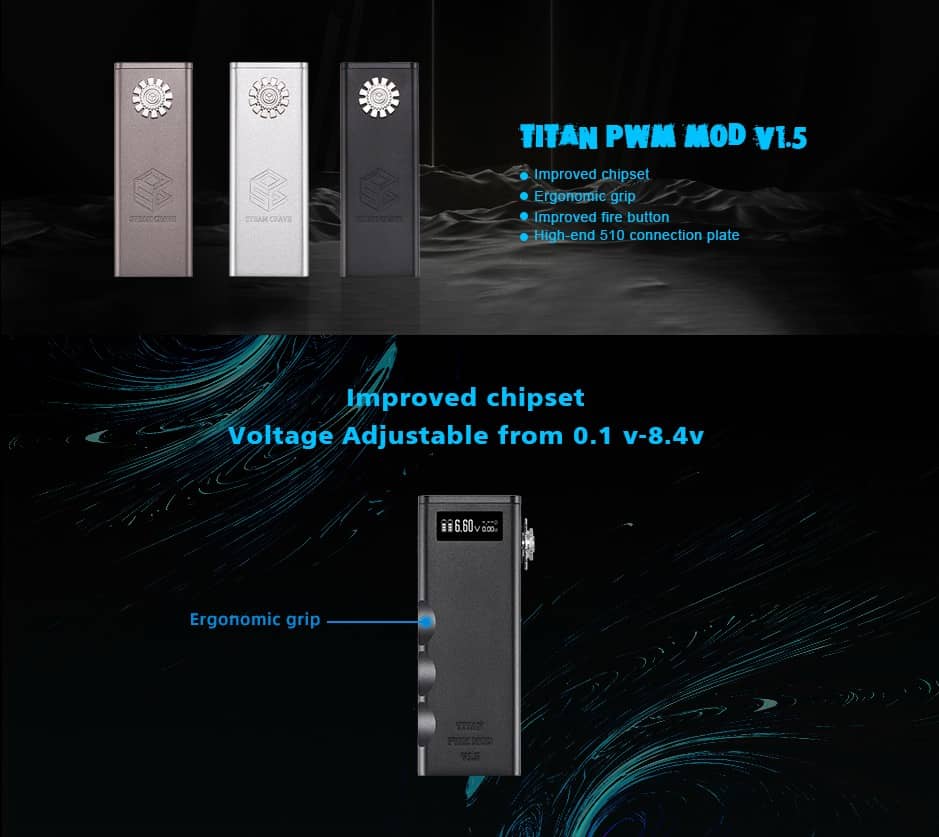 Steam Crave Titan PWM 300W v1.5 Mod Silver - VaperBG.com